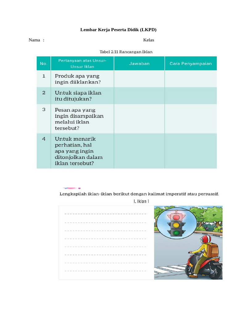 LKPD Iklan New | PDF