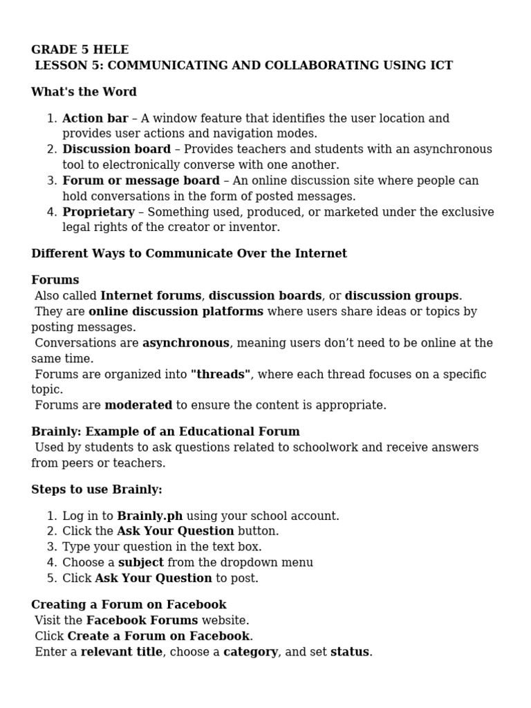 Grade 5 Hele Edited | PDF | Internet Forum | Gmail