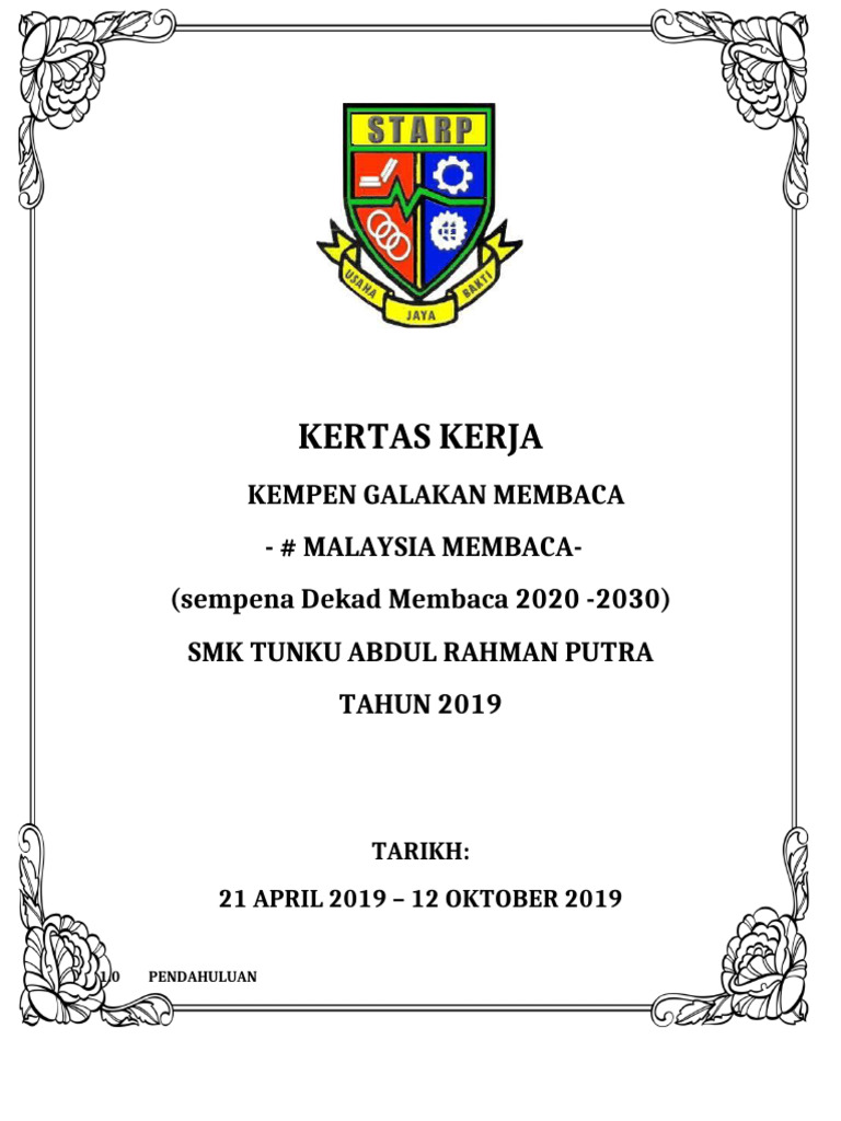 Kertas Kerja PSS Dekad Membaca | PDF