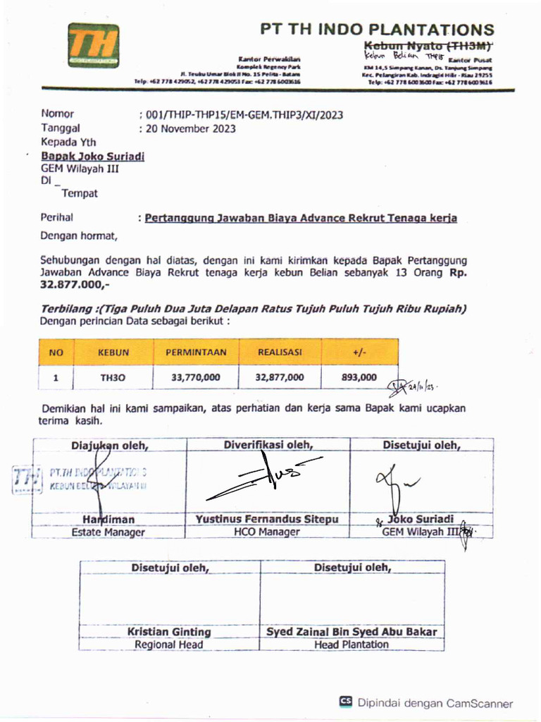 Penyelesaian Advance Rekrut THP15 (SIGN) | PDF