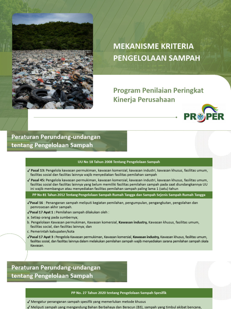 Mekanisme Kriteria Pengelolaan Sampah Rev. 04 | PDF