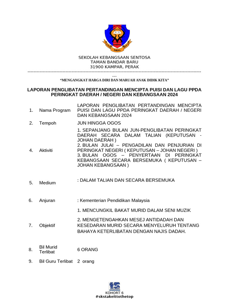 Opr Puisi Dan Lagu Ppda 2024 | PDF