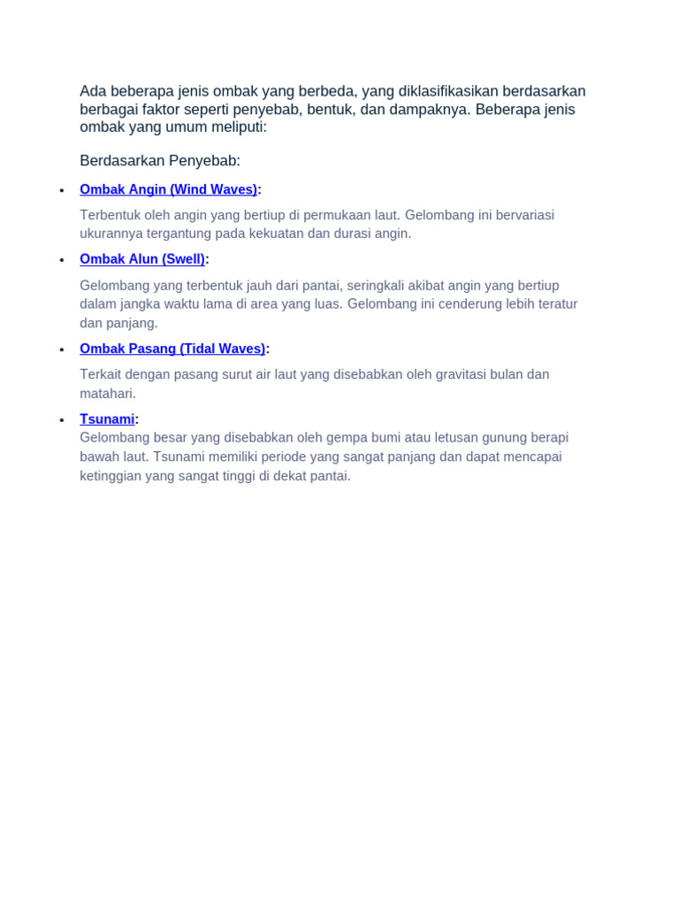 Jenis Ombak | PDF