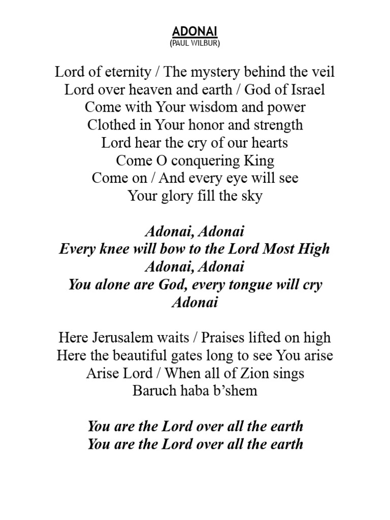 Adonai | PDF