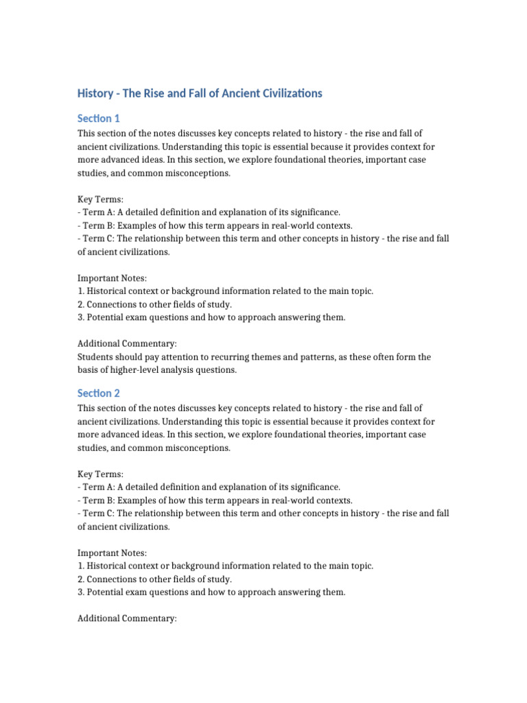 History The Rise and Fall of Ancient Civilizations | PDF | Concept ...