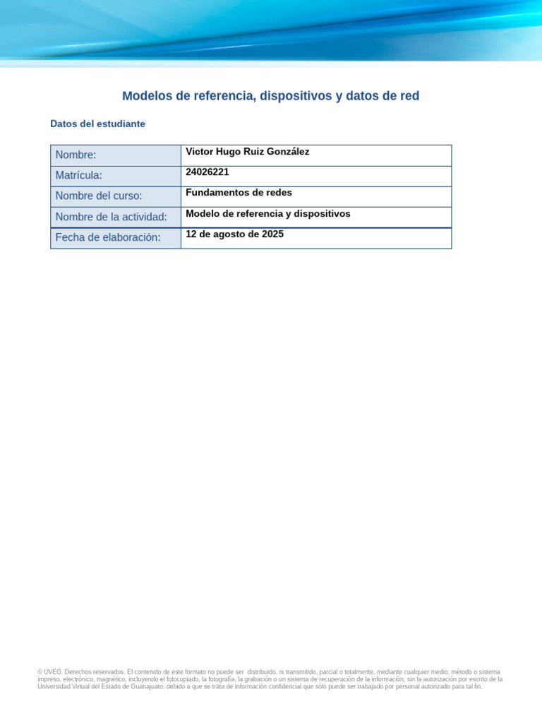 Ruiz Victor R3 U2 | PDF | Red de computadoras | Modelo osi