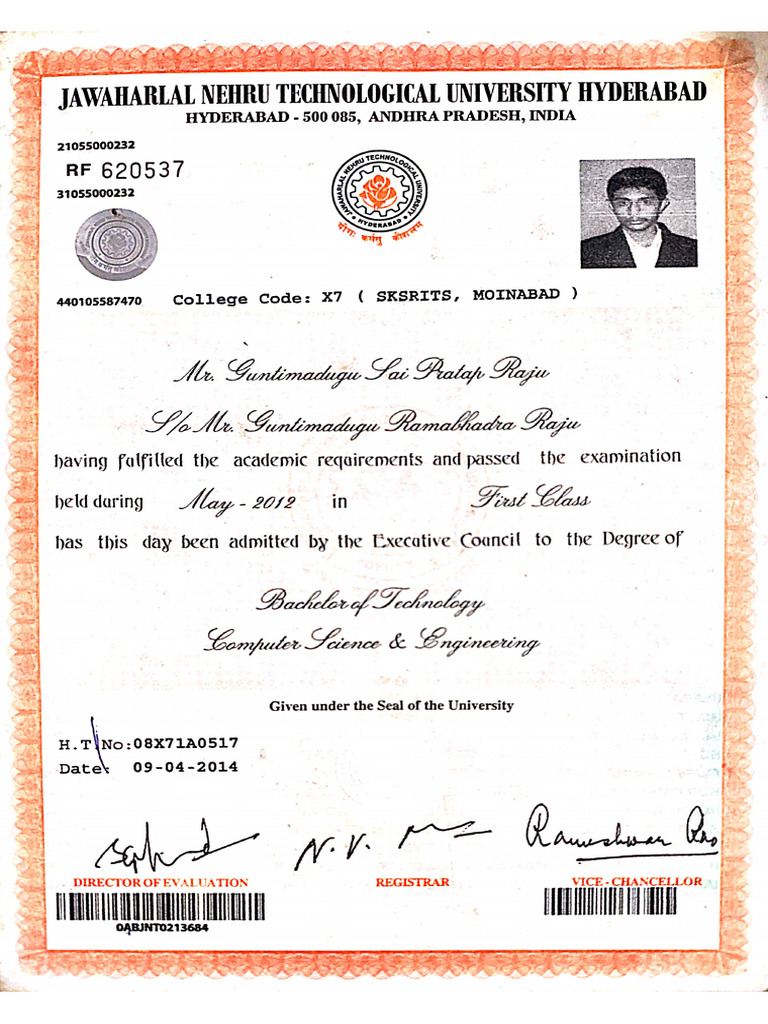 Btech Provisional | PDF