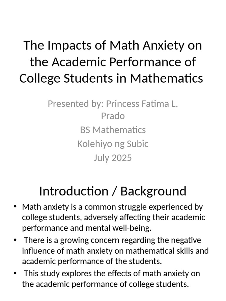 Sample Proposal Defense Presentation | PDF | Anxiety | Self Efficacy