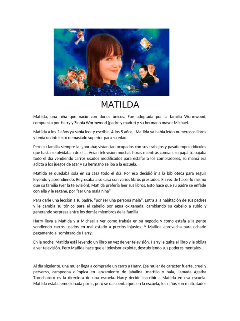 Resumen de Matilda | PDF