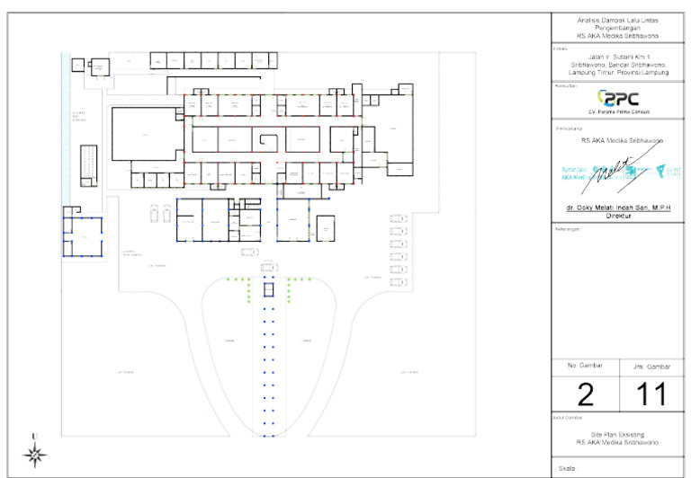 Site Plan Eksisting RS AKA Medika Sribhawono A | PDF