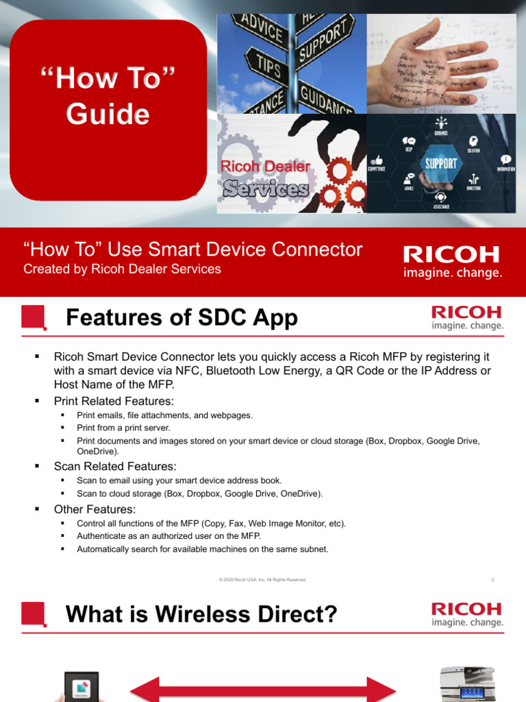 Using Ricoh Smart Device Connector | PDF | Computer Network | Qr Code