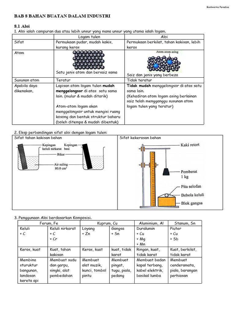 Bab 8 Nota Kimia T4 KSSM | PDF