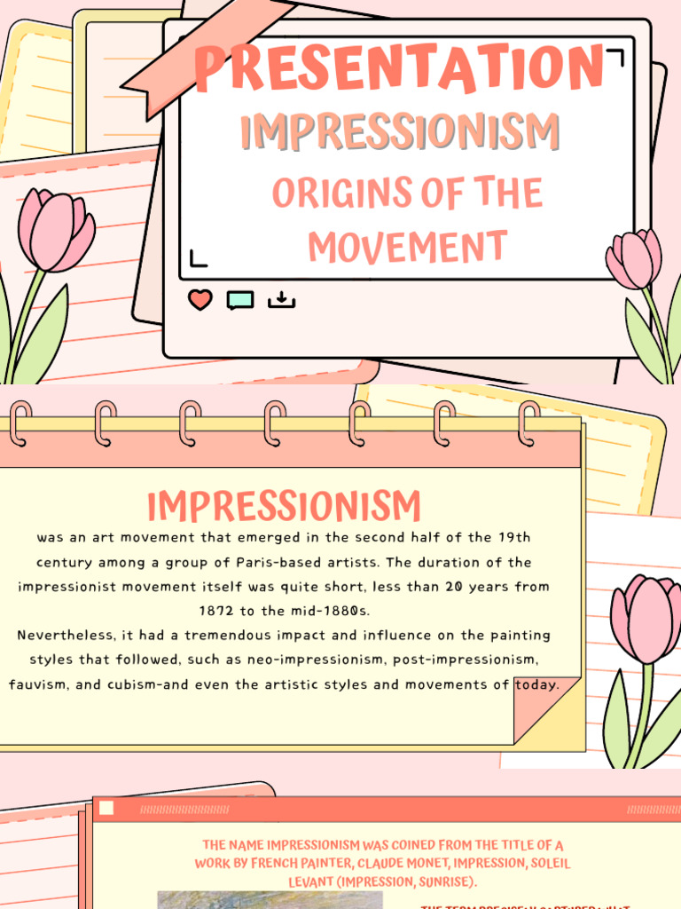 Pink Pastel Cute Illustration Presentation | PDF | Impressionism ...