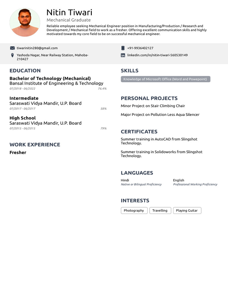 Nitin's Resume | PDF