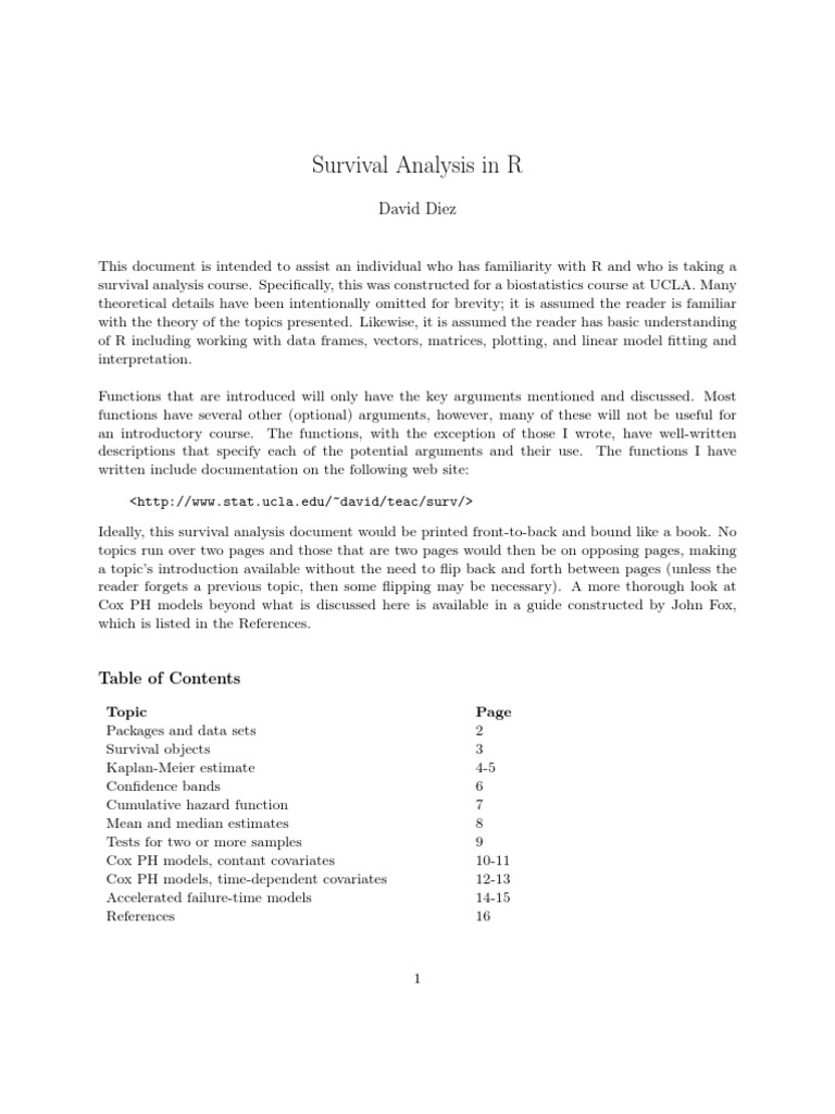 Survival Analysis R Tutorial | PDF | Akaike Information Criterion | P Value