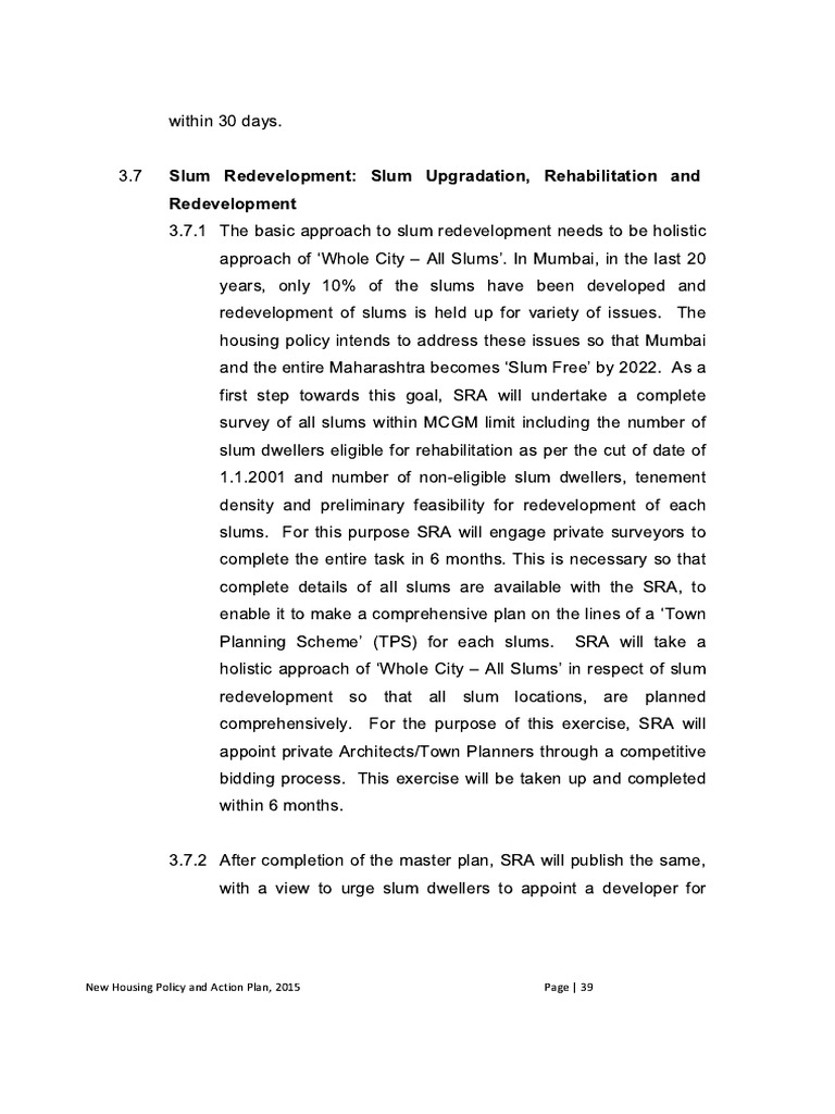 1 SRA Housing Policy | PDF