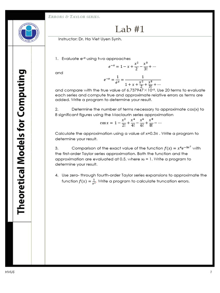 US TMC Lab #1 | PDF