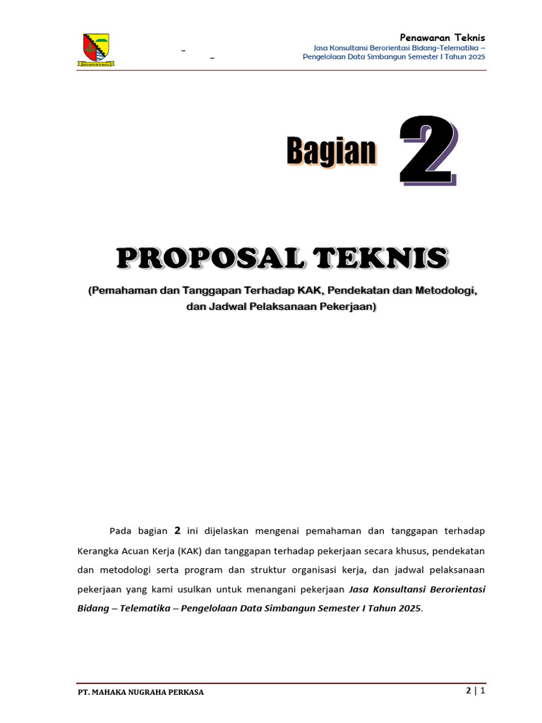2 Proposal Teknis | PDF