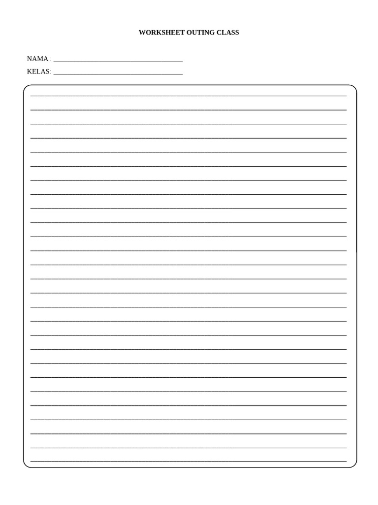 Worksheet Outing Class | PDF