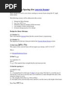 Stirrup Spacing Design for Beams | PDF | Beam (Structure) | Solid Mechanics