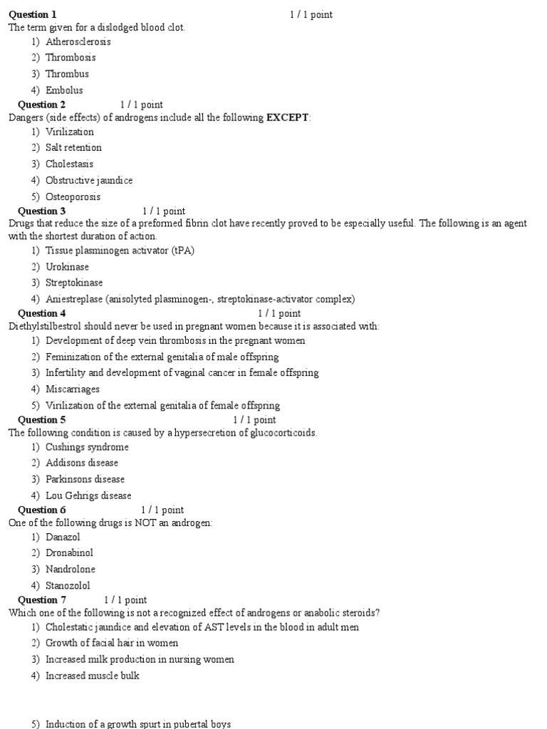 Quiz 9 | PDF | Estrogen | Luteinizing Hormone