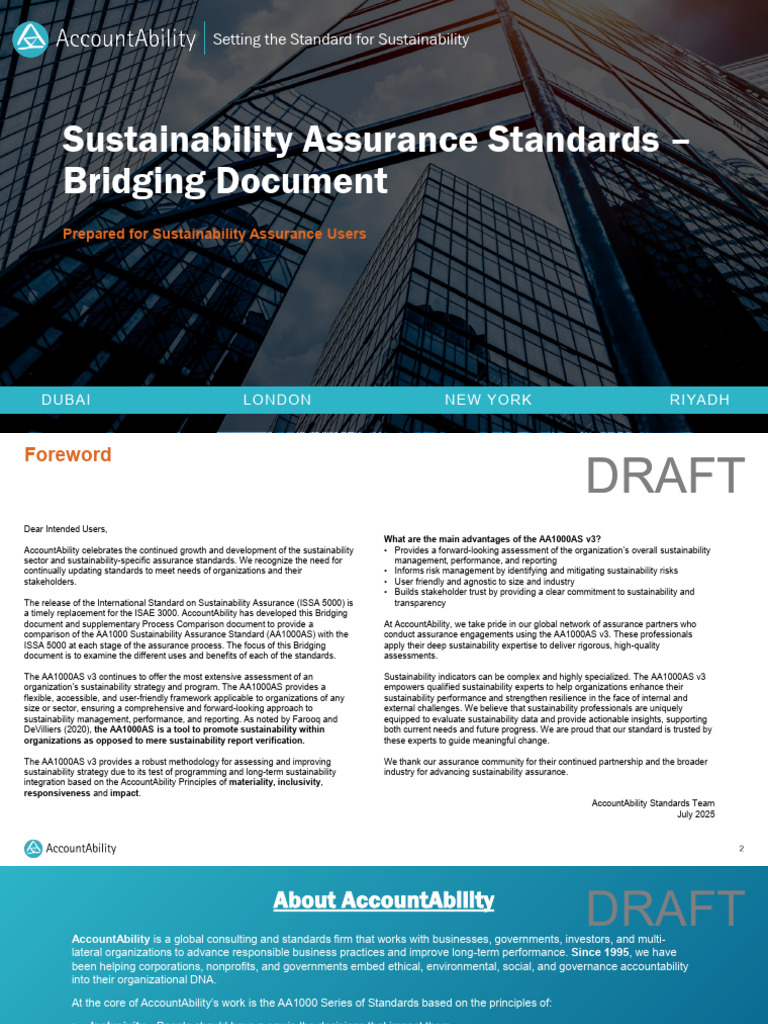 AA1000 and ISSA5000 Comparison Standards | PDF | Sustainability