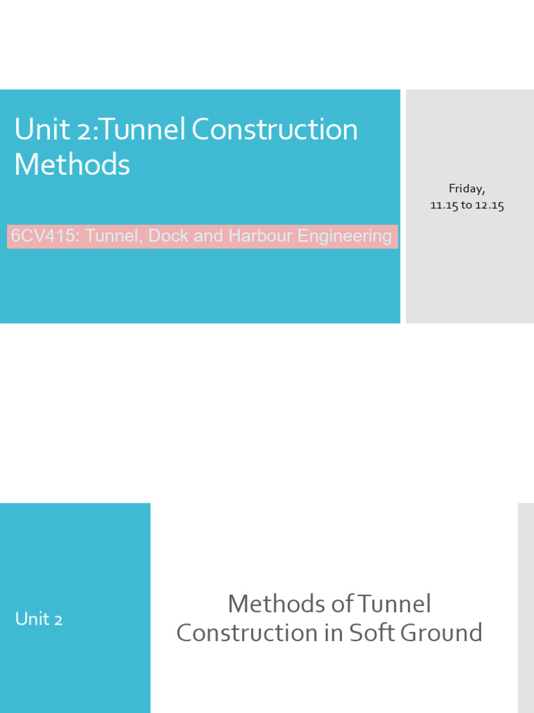 Tunneling Methods in Soft Soil | PDF | Beam (Structure) | Tunnel
