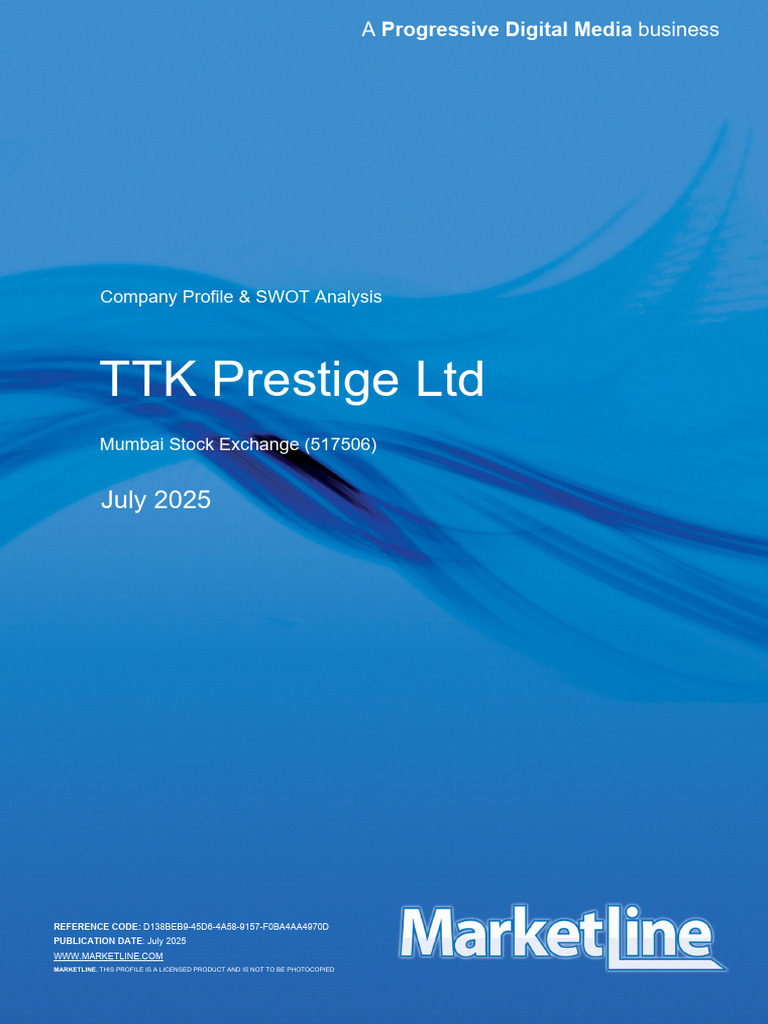 MarketLine TTKPrestigeLtd Jul 21 2025 | PDF | Kitchen Stove | Home ...
