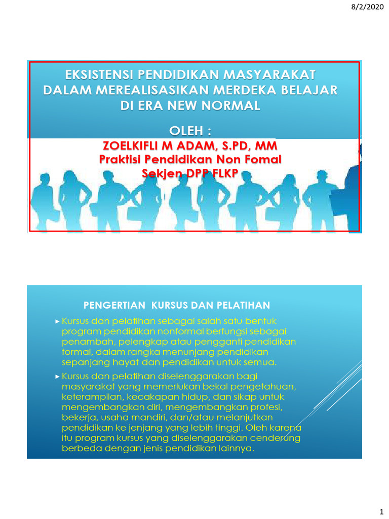 Pendidikan Nonformal dan Merdeka Belajar | PDF