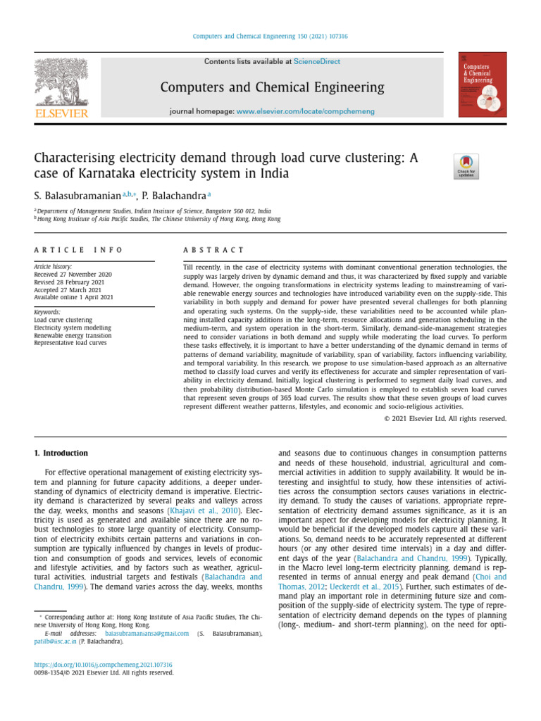 Characterising Electricity Demand Through Load Curve Clustering - A ...