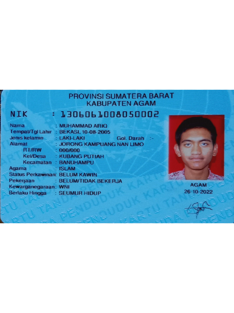 KTP Muhammad Ariq | PDF