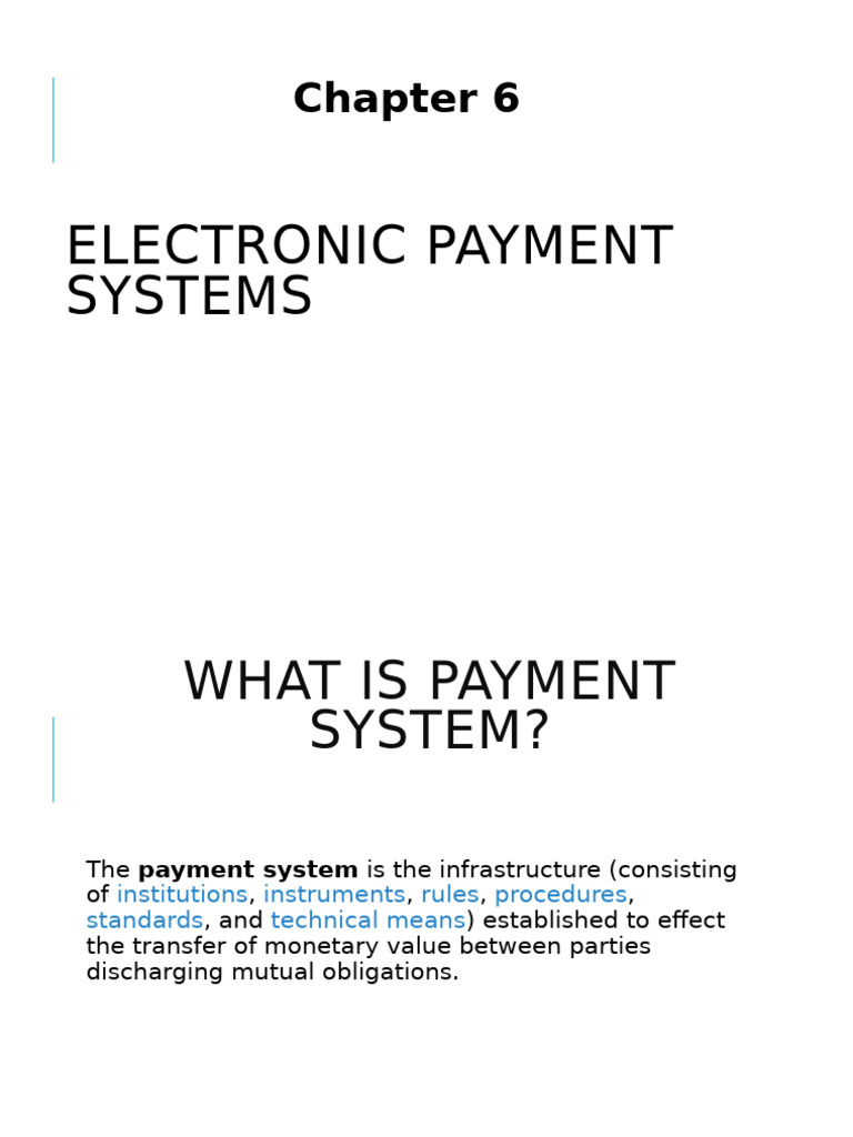 Electronic Payment Systems | PDF | Credit Card | Cheque