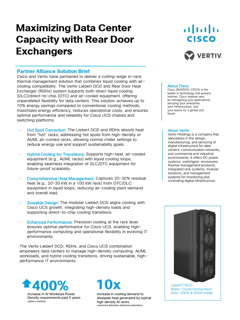 Maximizing Data Center Capacity With Rear Door Heat Exchangers | PDF ...