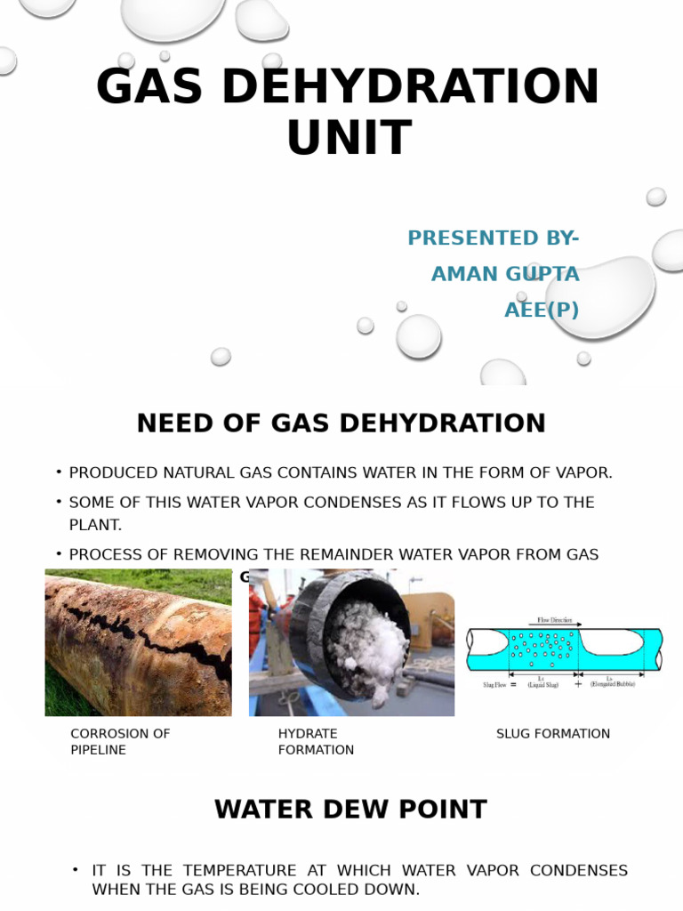 Gas Dehydration Unit Process Overview | PDF | Water | Applied And ...