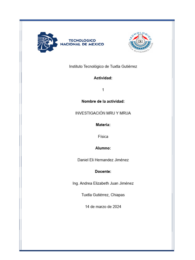 Investigación Mru y Mrua | PDF