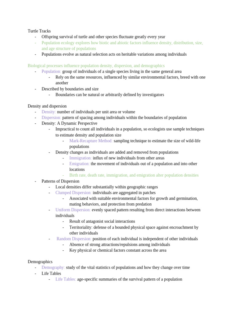 Understanding Turtle Population Dynamics | PDF | Ecology | Logistic ...