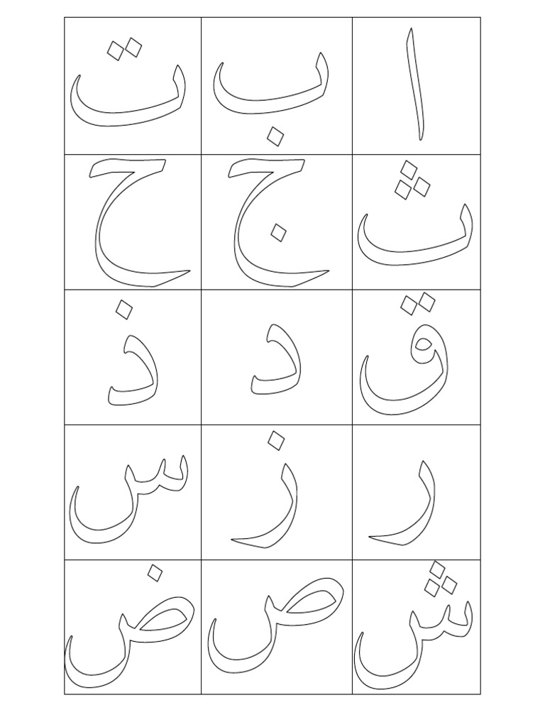 Arabic Letters Flashcards | PDF