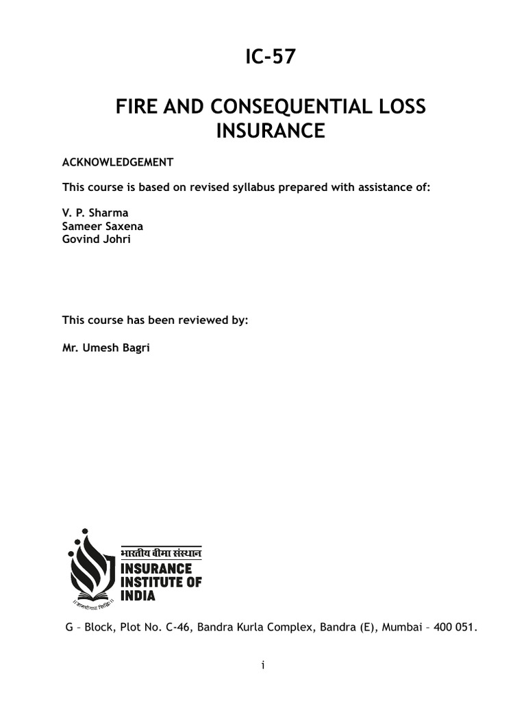 IC 57 Fire 2025 Edition | PDF | Insurance | Depreciation