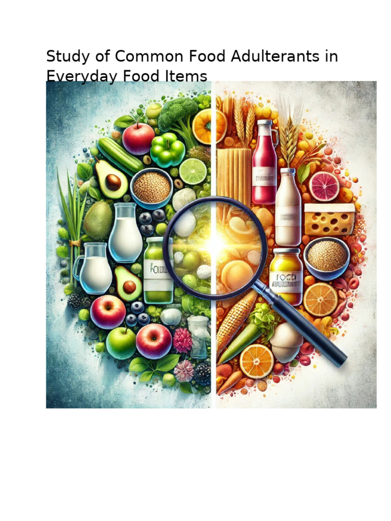 Common Food Adulterants Study | PDF