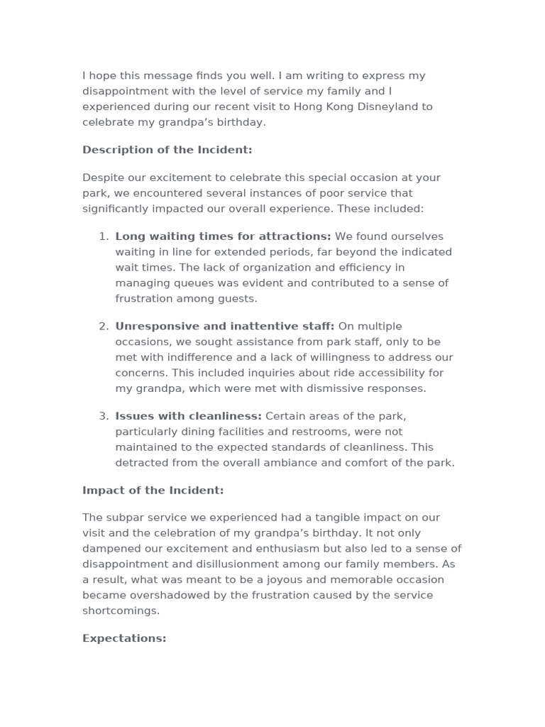 Writing (1) Complaint Letter | PDF