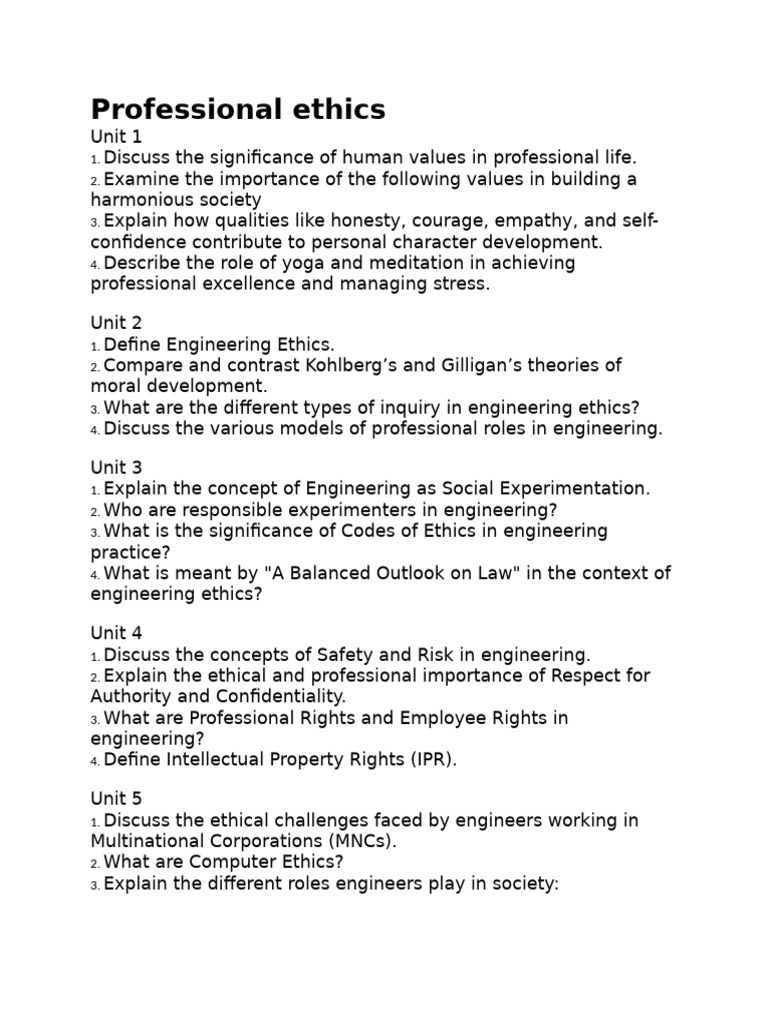 Professional Ethics in Engineering | PDF