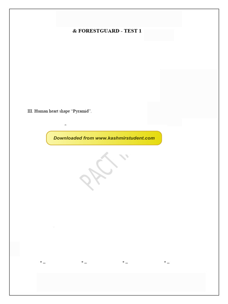 Forester & Forest Guard Test 1 | PDF