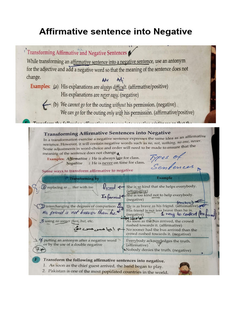 Affirmative Into Negative - 1 | PDF