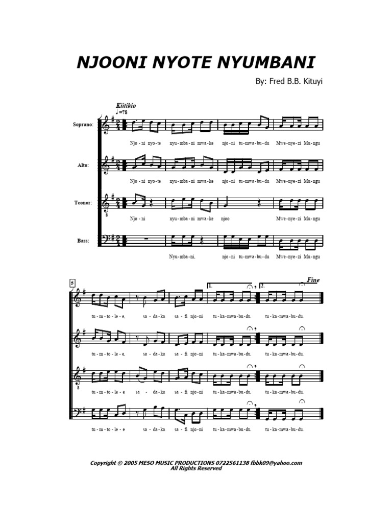 Njooni Nyote Nyumbani | PDF