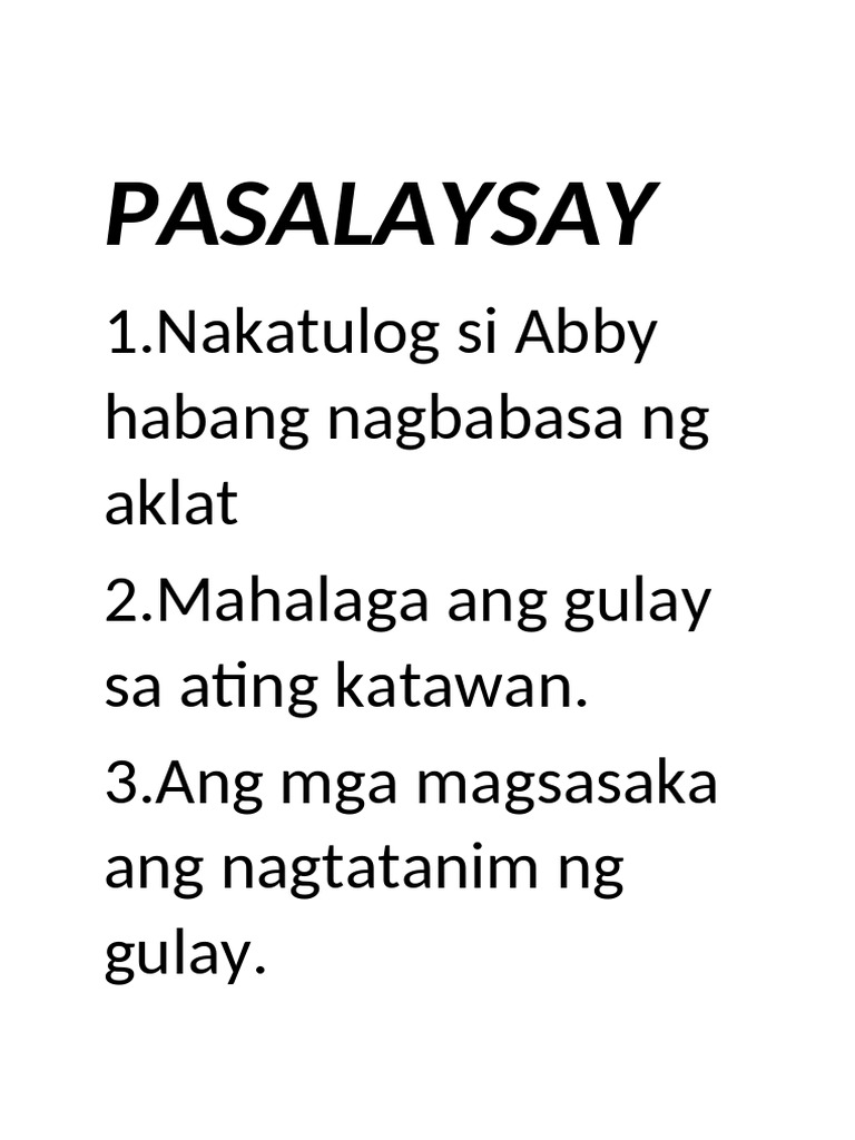 Mga Uri NG Pangungusap | PDF