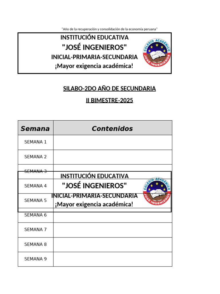 Temario 2do bimestre | PDF
