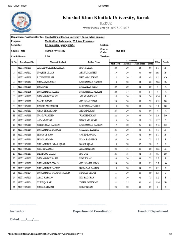 PAKTECH Human Physiology | PDF