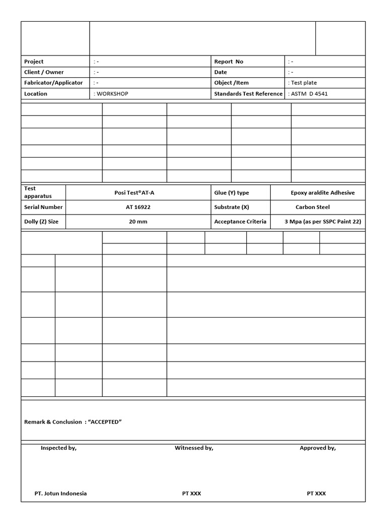Adhesion Test Report Summary | PDF | Adhesive | Paint