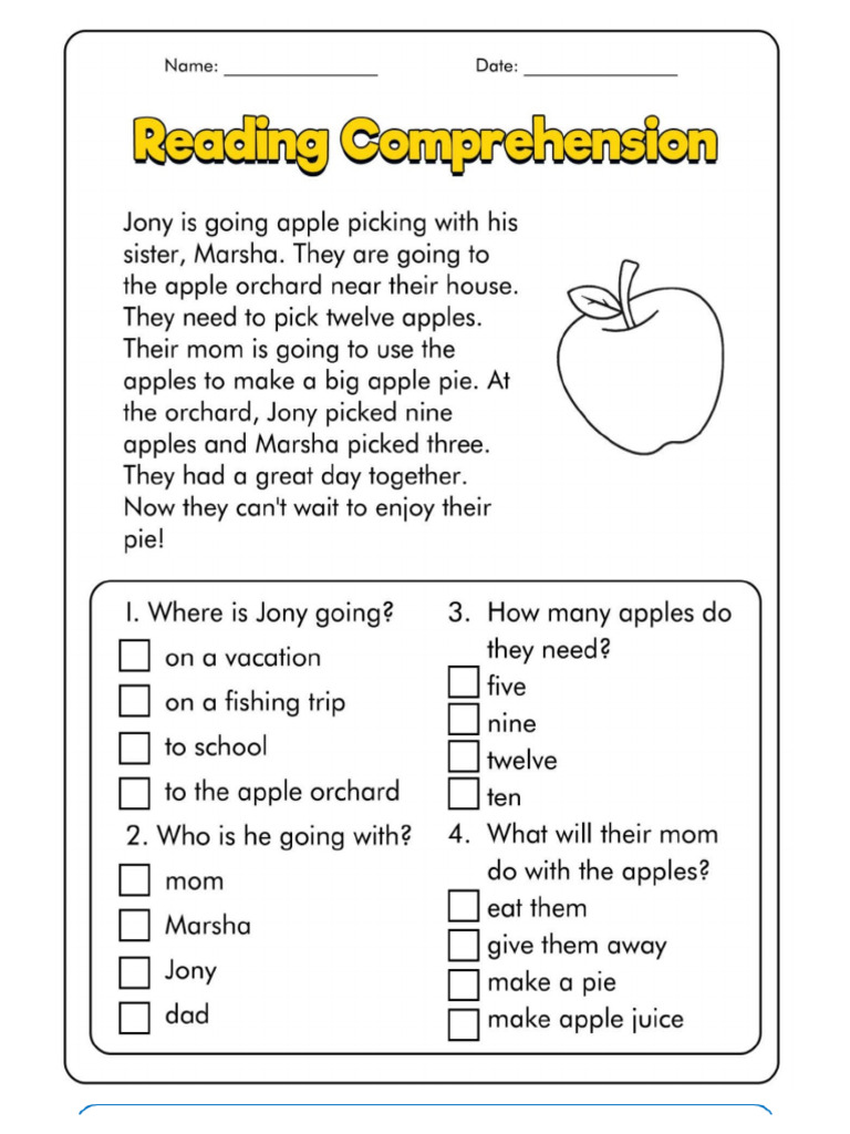 Reading Comprehension Exercises for Kids | PDF | Pancake | Zoology