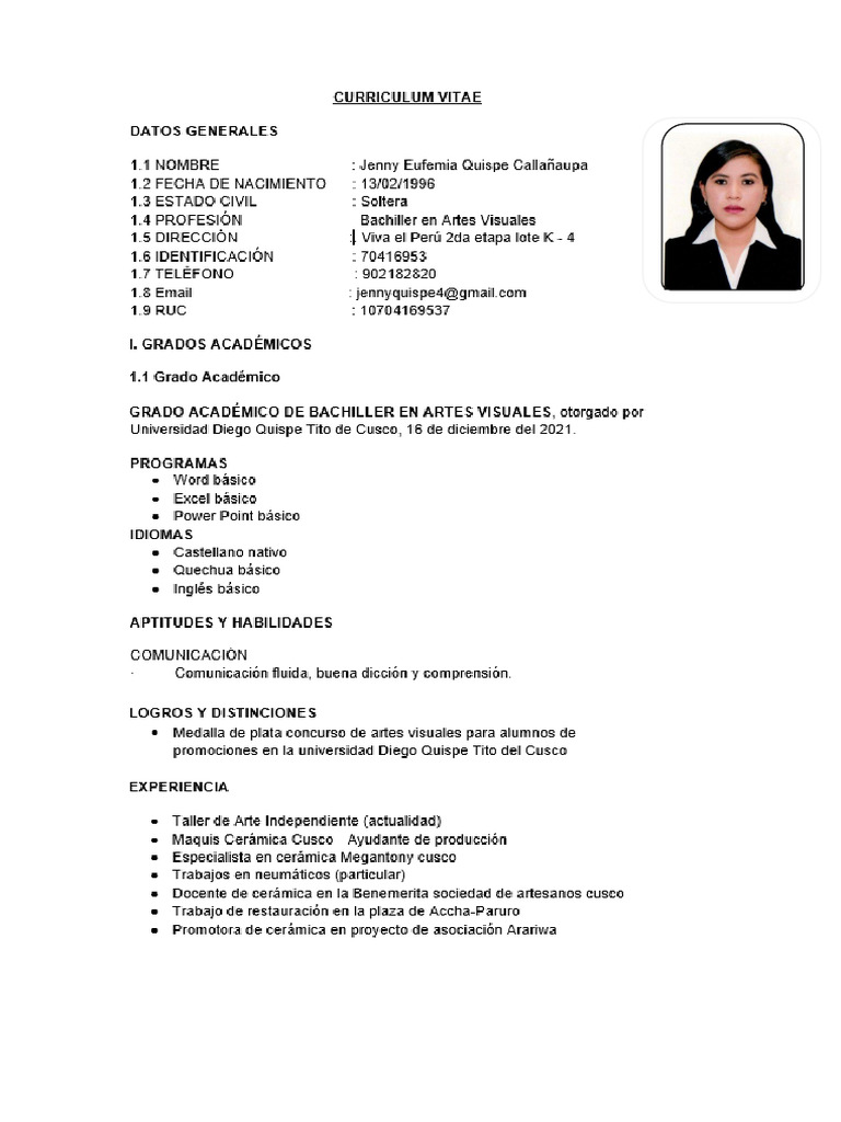 CV 2025 Jenny QC | PDF